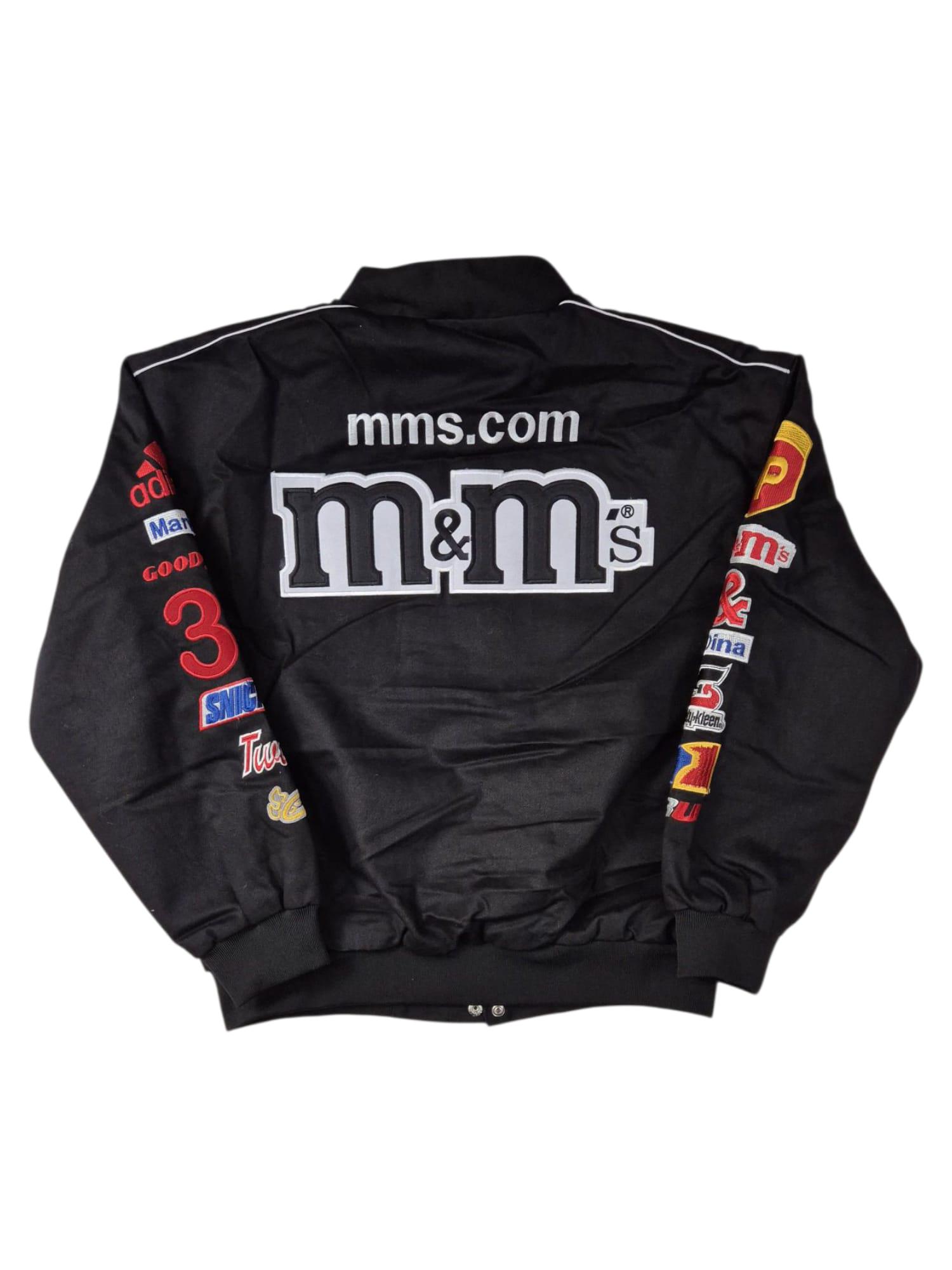 Vintage M&m's Racing Jacket Black Fully Embroidered (unisex NASCAR ...