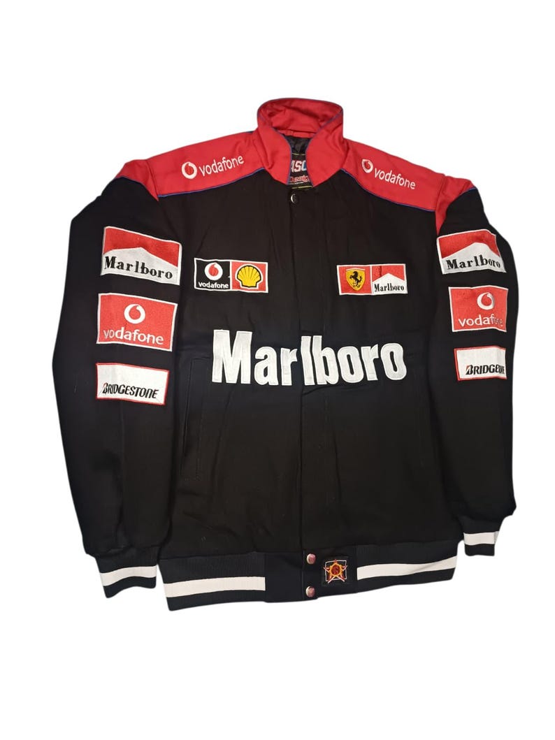 Vintage Marlboro Racing Jacket: Embroidered NASCAR Bomber, Y2K ...
