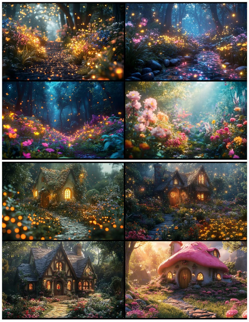 40 Fairy Tale Desktop Wallpaper Bundle for Mac and Windows Cute Magical ...