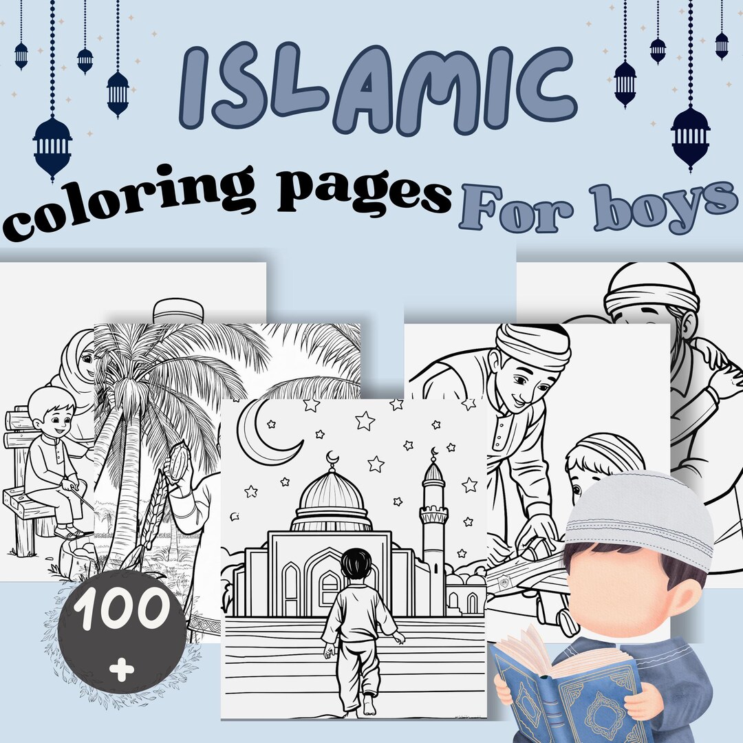 Muslim Boys Colorful Coloring Book | Islamic | Ramadan & Eid Activities ...