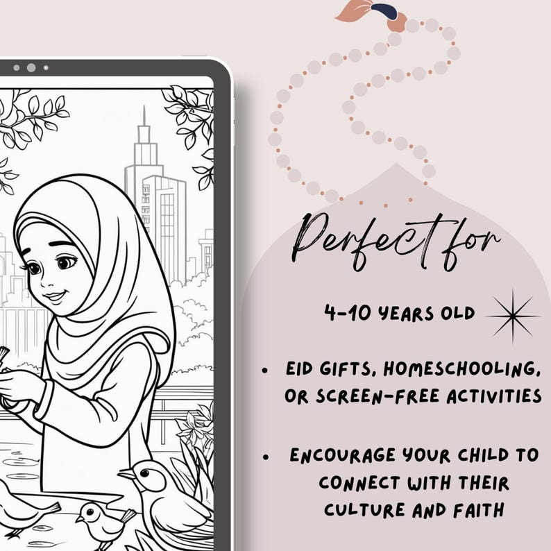 Islamic Girl Coloring Book Printable, Muslim Hijabi Girls Activities ...