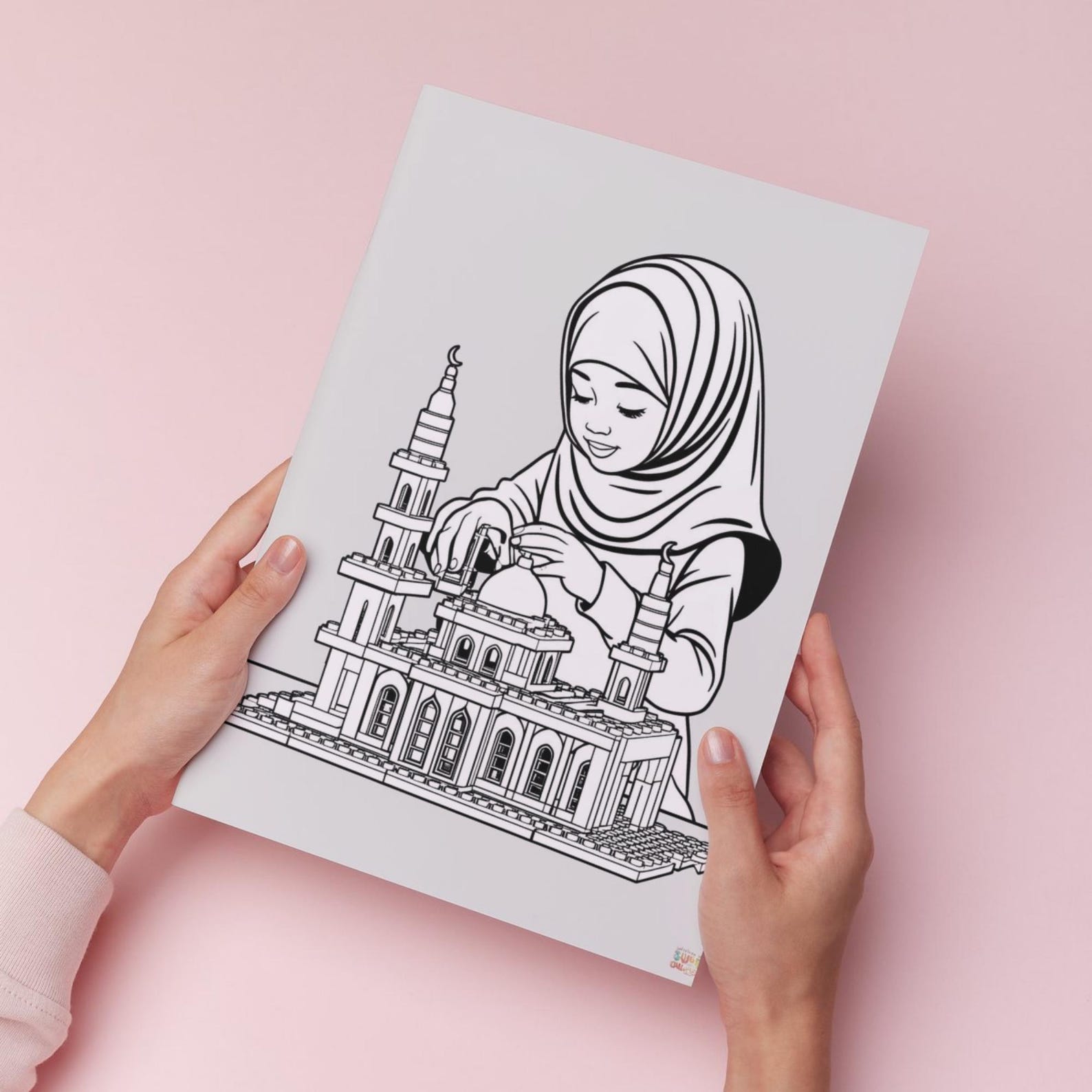 Islamic Girl Coloring Book Printable, Muslim Hijabi Girls Activities ...