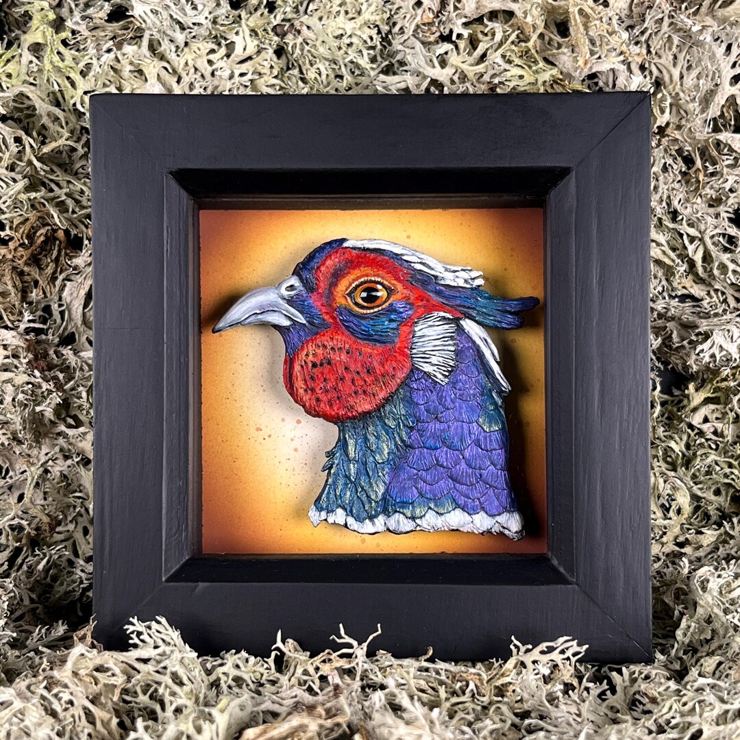 Hand Sculpted Pheasant Shadow Box - Etsy