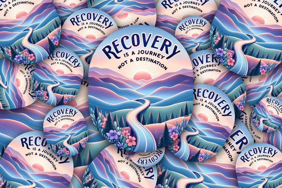 Recovery Sticker, Motivational Mental Health Sticker, Sobriety Journey ...