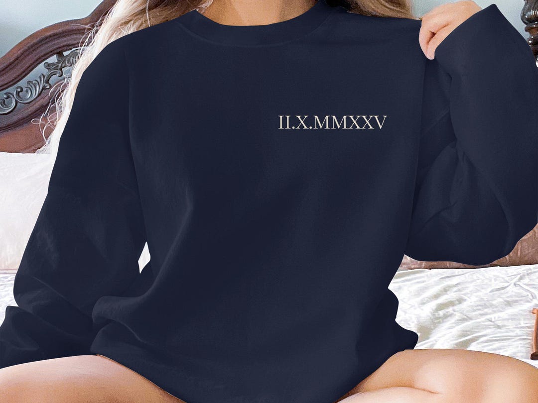 Roman Numeral Sobriety Date Sweater Custom Sobriety Gift, Personalized ...