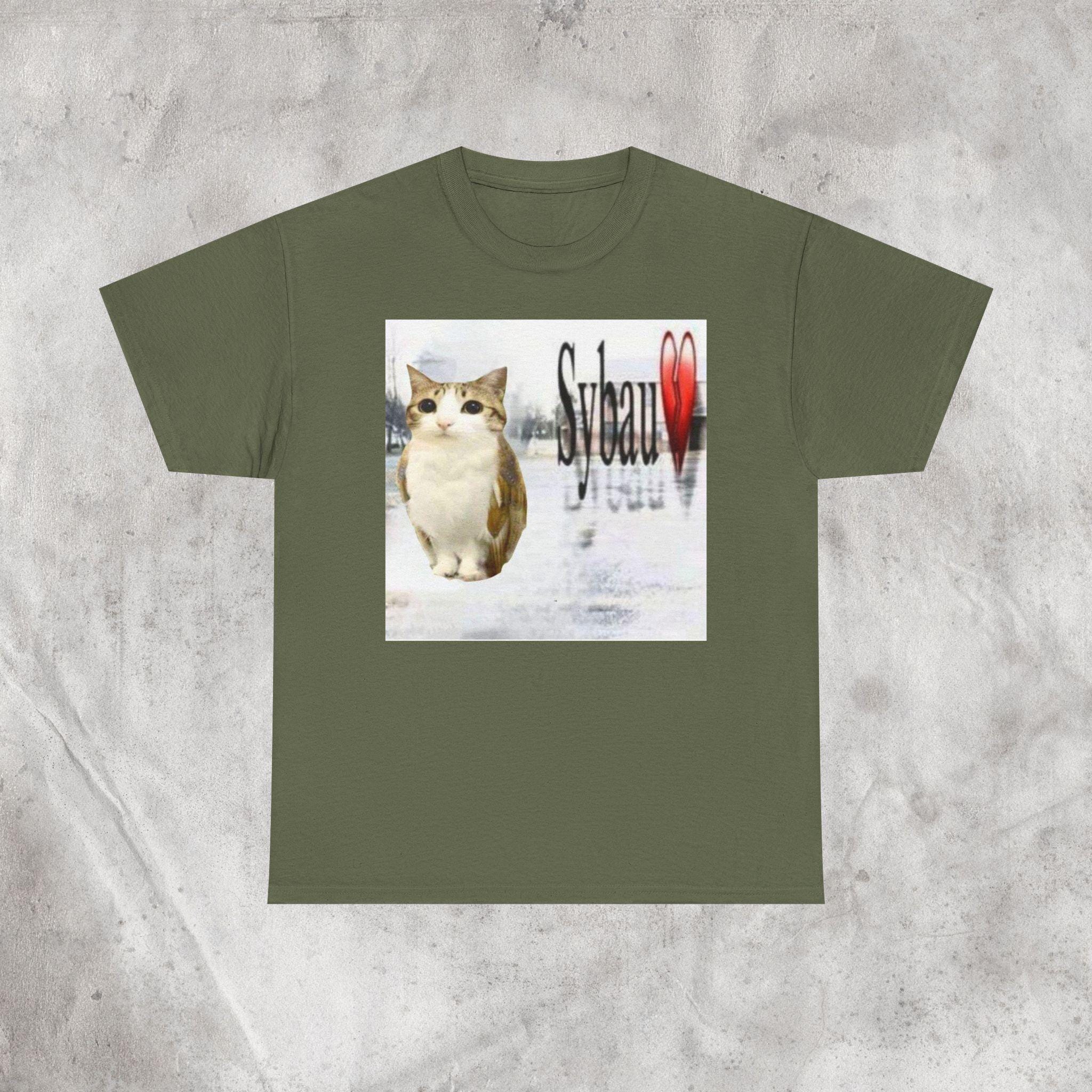 Meowl + SYBAU Meme Tee, Cat-owl Hybrid Ai Meme X Sybau Meme Tee, Funny ...