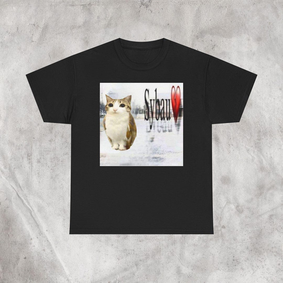 Meowl + SYBAU Meme Tee, Cat-owl Hybrid Ai Meme X Sybau Meme Tee, Funny ...