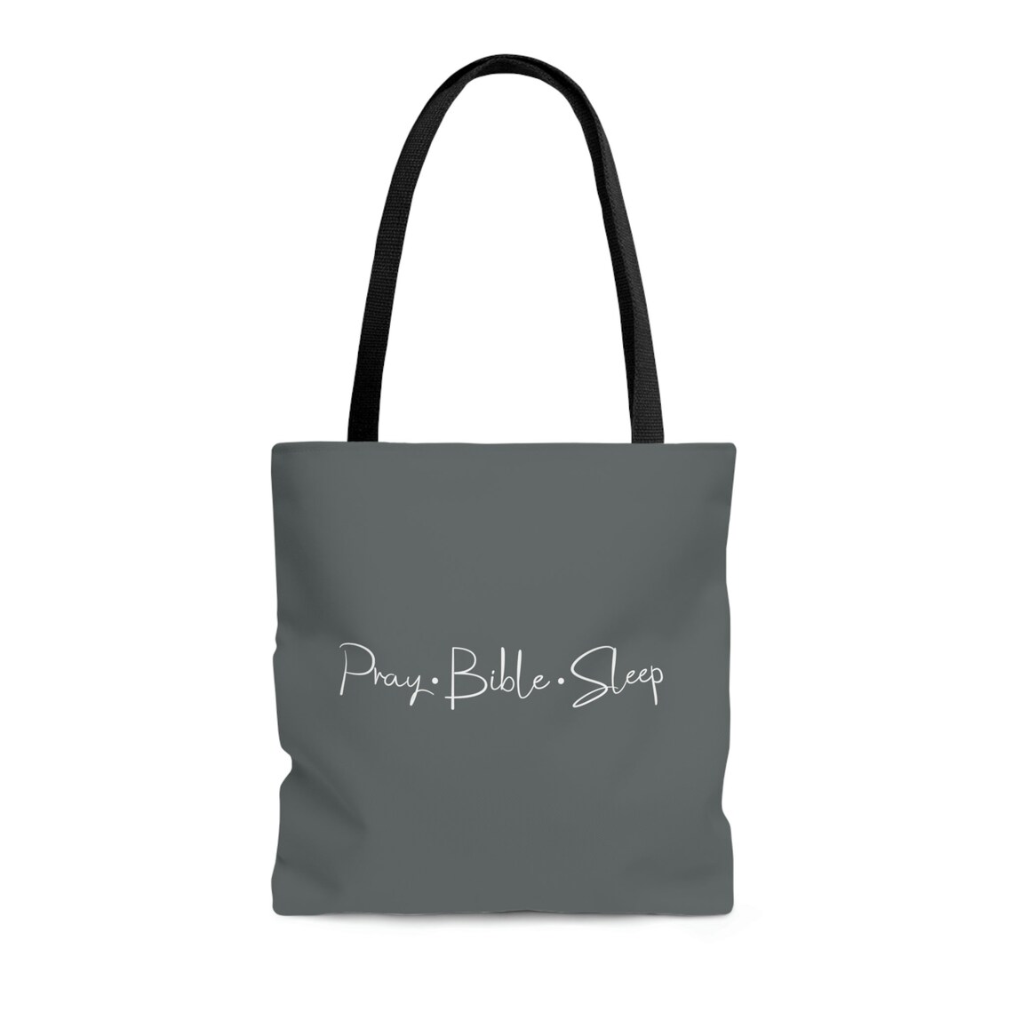 Pray Bible Sleep: Dark Grey Tote Bag Bible Study Bag Church Bag ...