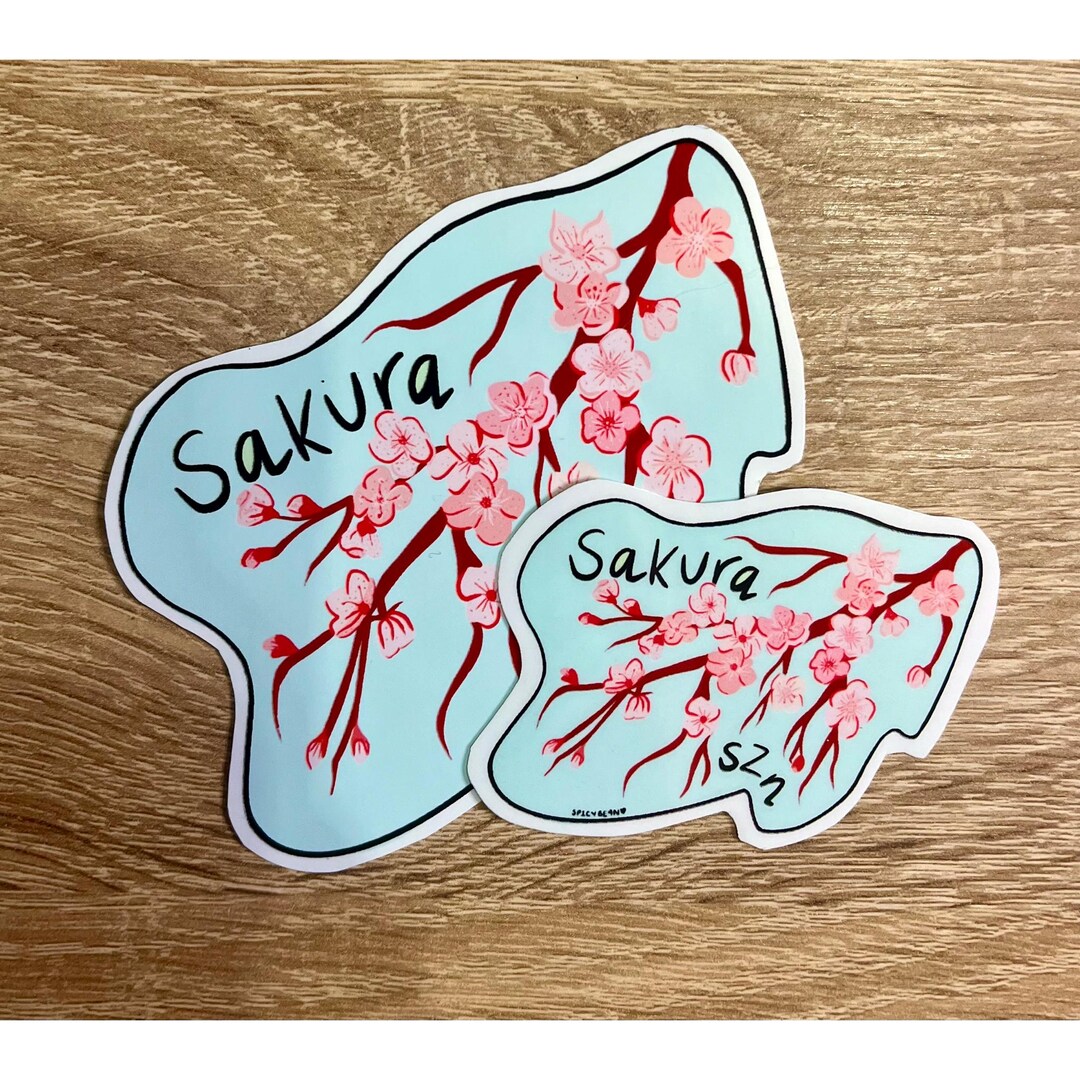 Sakura Sticker, Cherry Blossom Sticker, Plant Sticker, Japanese Sticker ...
