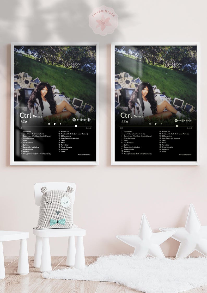 SZA Ctrl Deluxe Album Cover Poster – Aesthetic Music Wall Art ...
