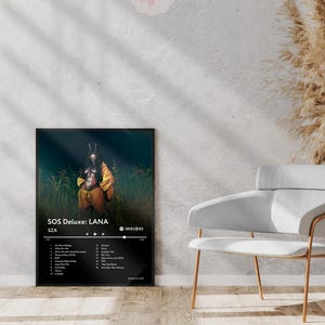 SZA SOS LANA Album Cover Poster – Aesthetic Music Wall Art ...