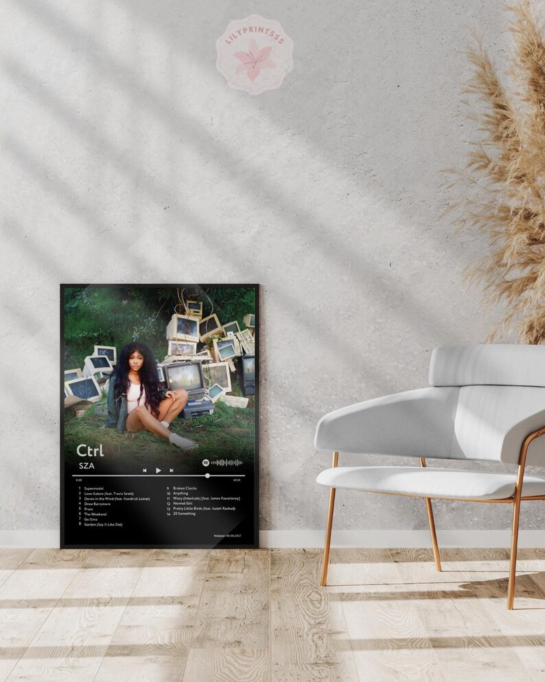 SZA Ctrl Album Cover Poster – Aesthetic Music Wall Art, Minimalistic ...