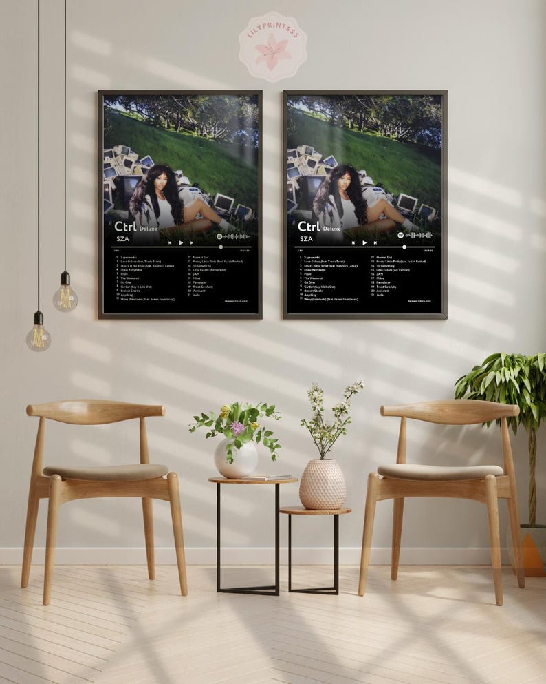 SZA Ctrl Deluxe Album Cover Poster – Aesthetic Music Wall Art ...