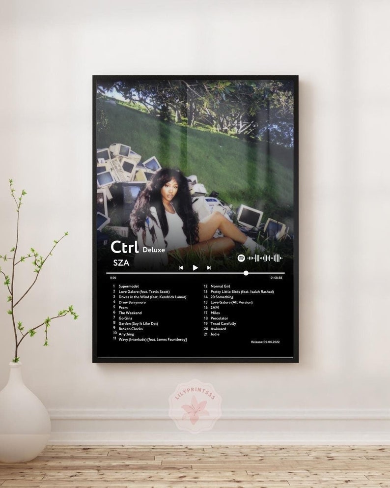 SZA Ctrl Deluxe Album Cover Poster – Aesthetic Music Wall Art ...