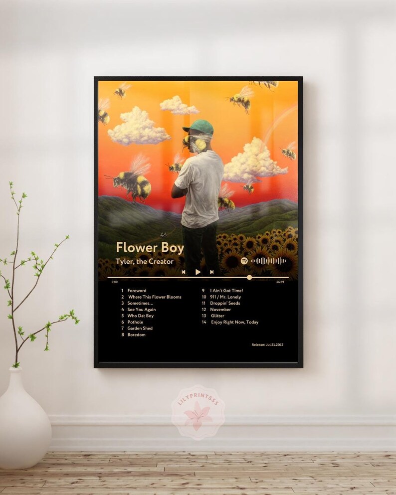 Flower Boy- Tyler, the Creator Album Cover Poster Music Wall Art ...