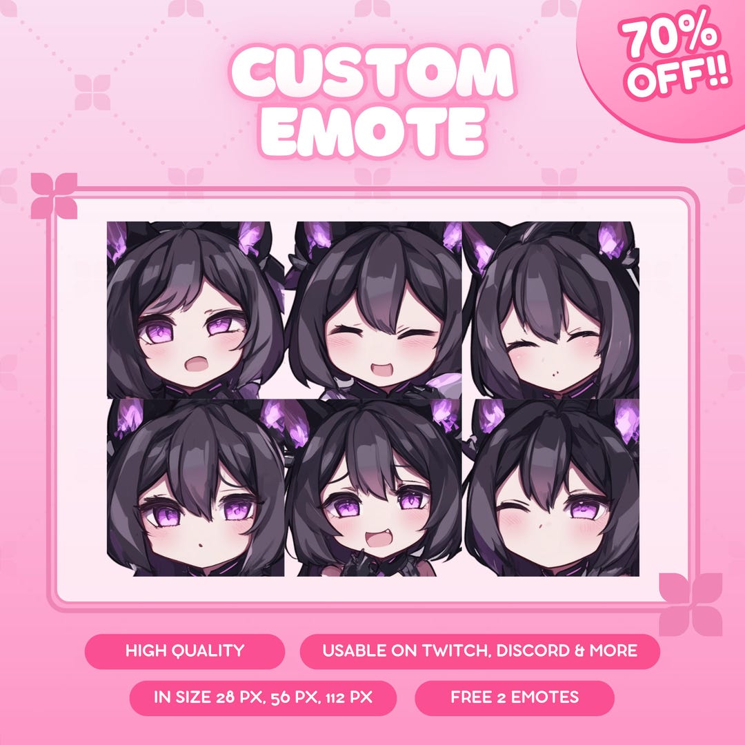 Custom Twitch Emotes, Kick Emotes, Sub Emote, Anime Emote, Vtuber ...