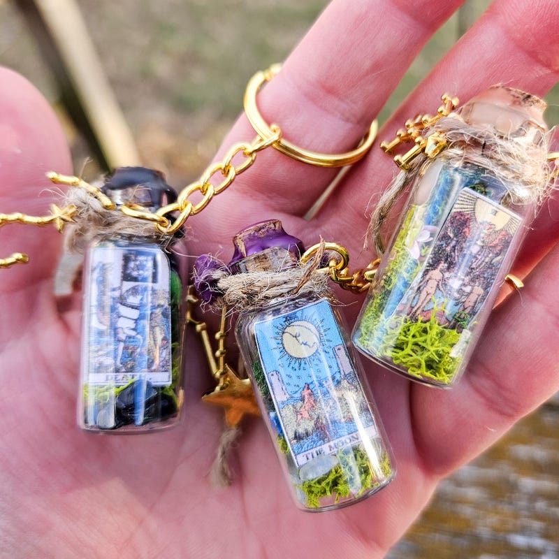 Terrarium Jar Keychain - Etsy