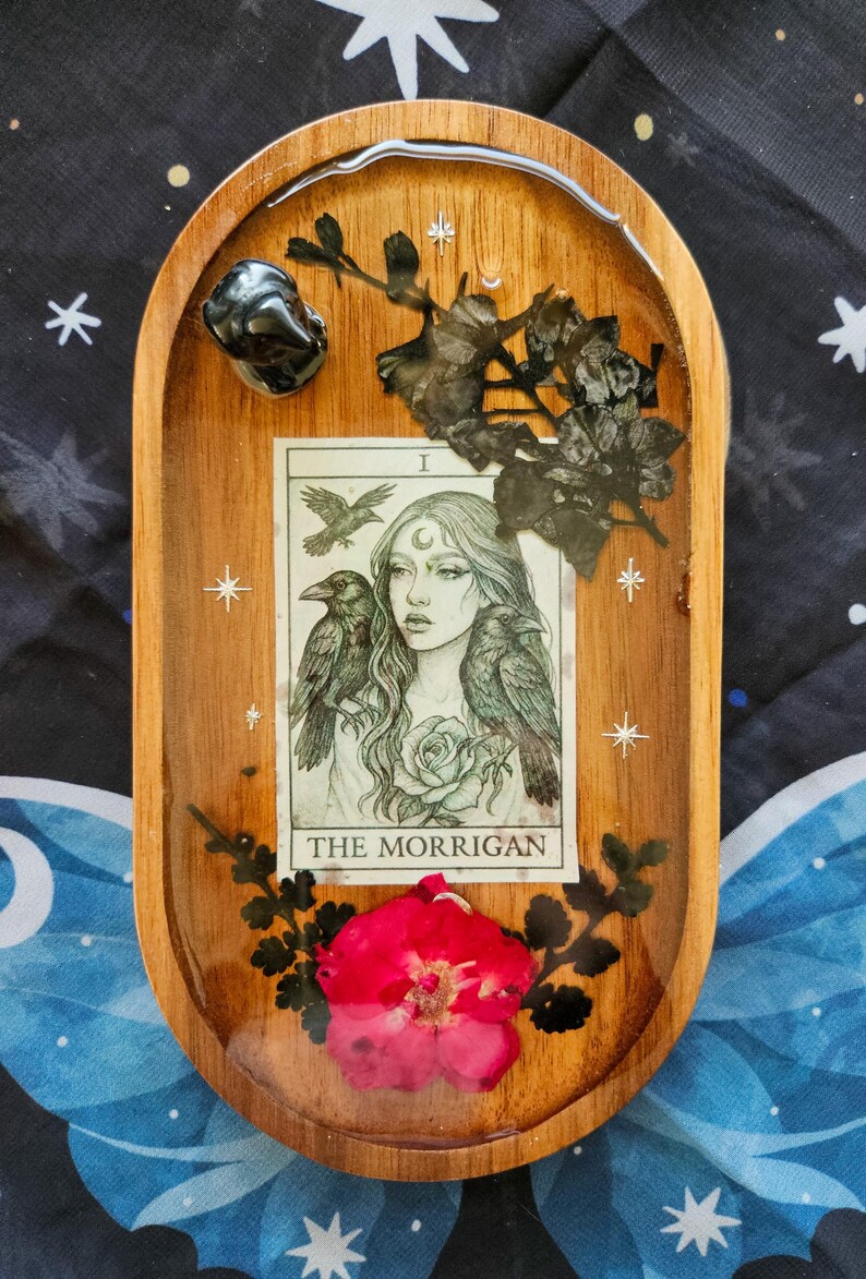 The Morrigan Trinket Tray Altar Decor Display, Dark Goddess , Witch ...