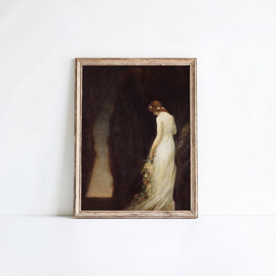 Moody Woman Portrait Digital Download Dark Academia Victorian Wall Art ...