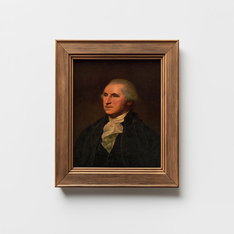 Patriotic George Washington Wall Art Fourth of July Decor Vintage ...