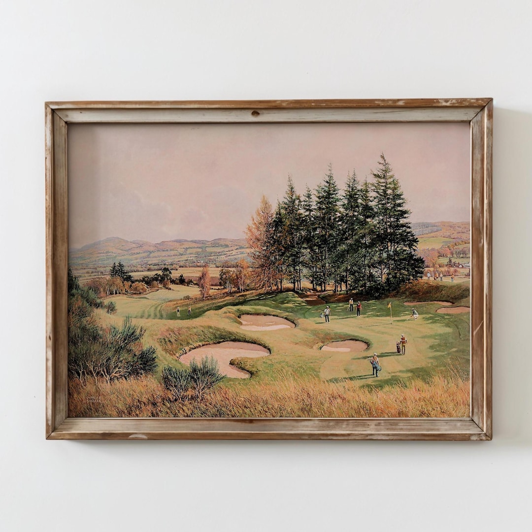 Vintage Golf Art Print Antique Sports Wall Decor for Golf Lovers Office ...