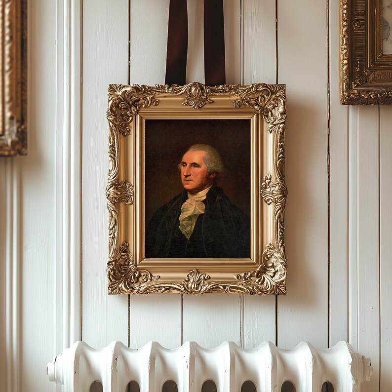 Patriotic George Washington Wall Art Fourth of July Decor Vintage ...