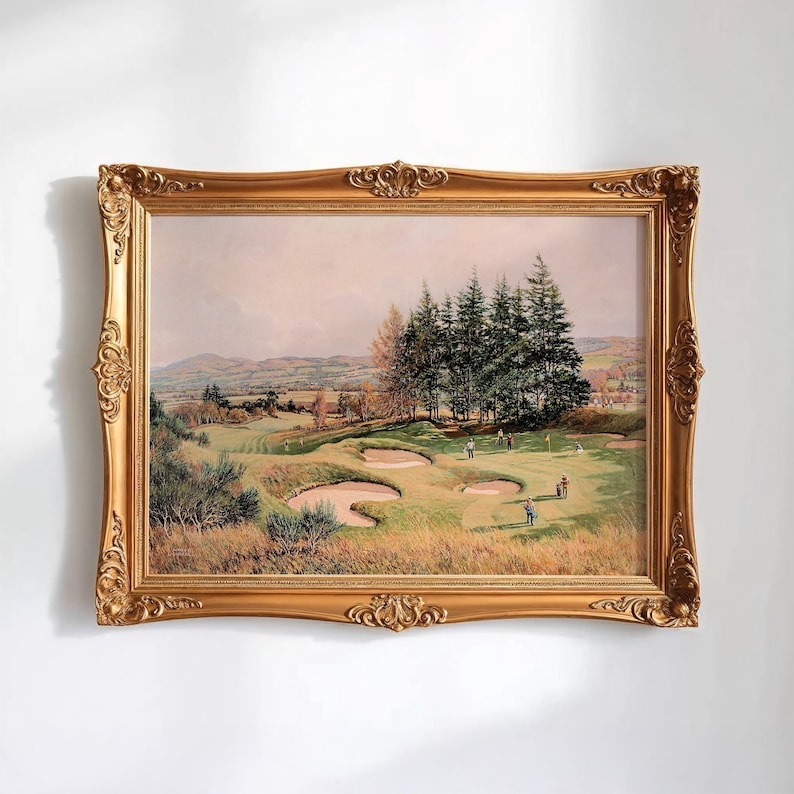 Vintage Golf Art Print Antique Sports Wall Decor for Golf Lovers Office ...
