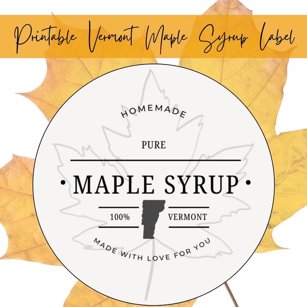 Maple Syrup Label - Etsy UK