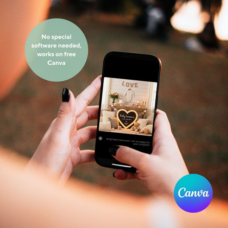 Valentines Day Pregnancy Announcement Digital, Gender Neutral Baby ...