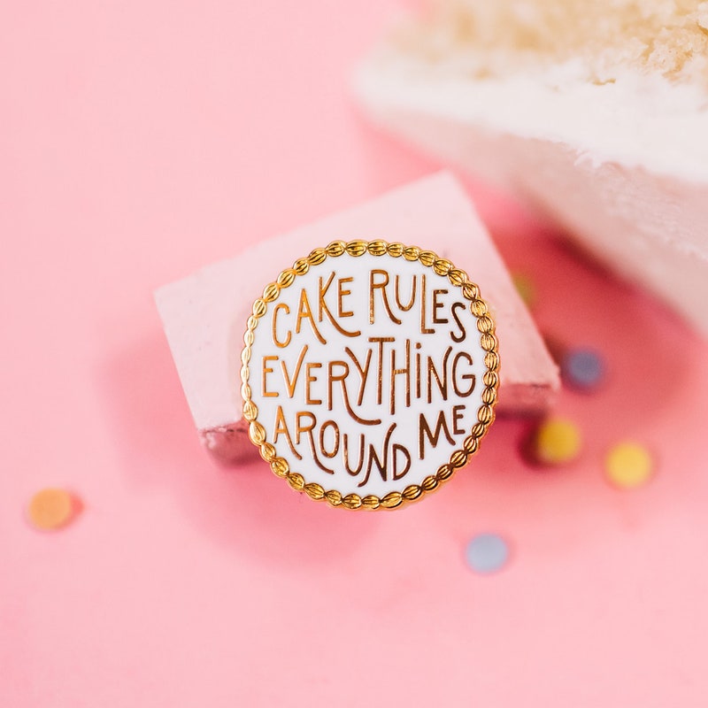 Cake Enamel Pin - Etsy