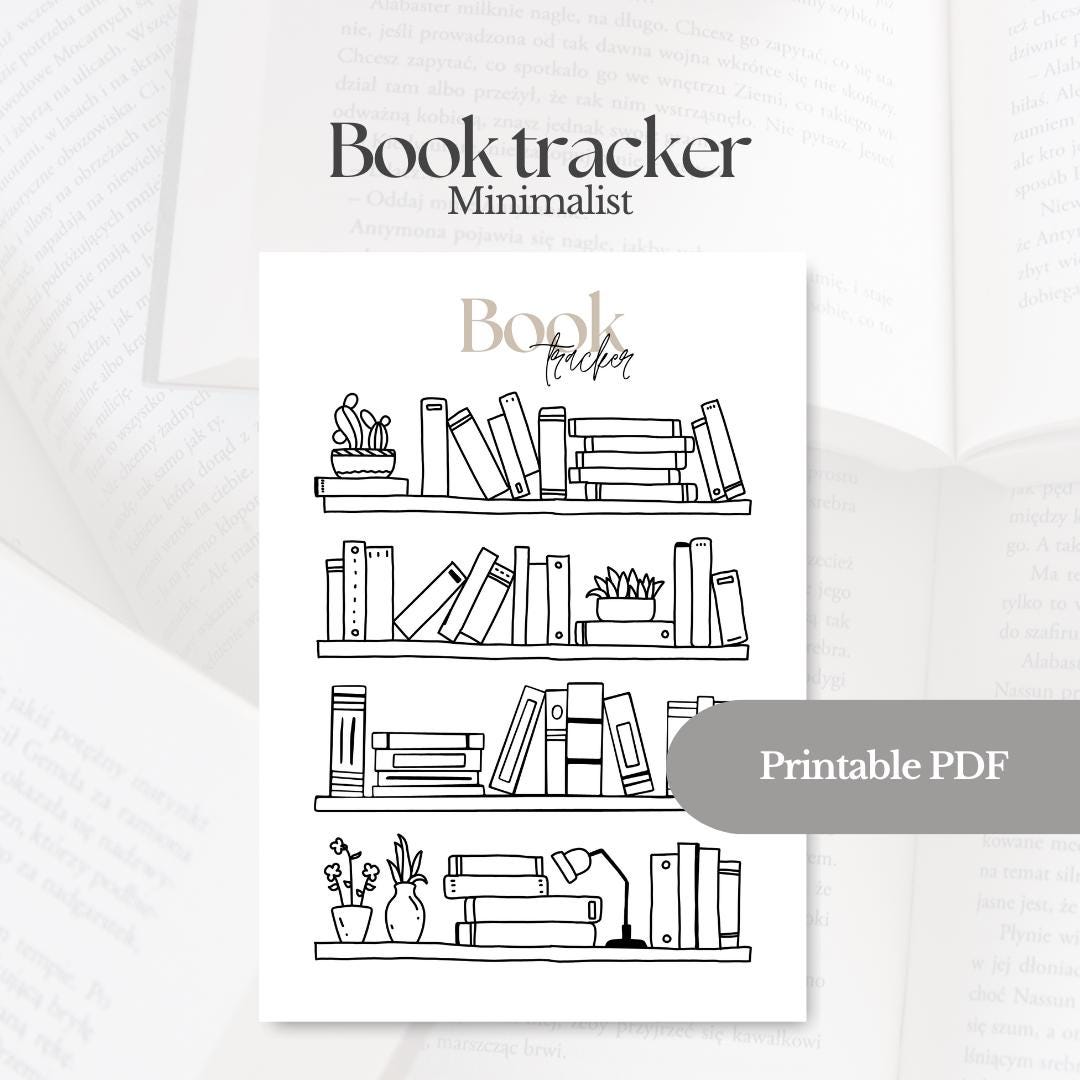 Book Tracker Bookshelf | Track Your Reading Progress | Personalized ...