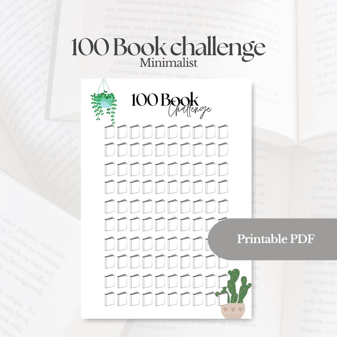 100 Book Challenge Tracker | Lezers Journal | Leestijd Volgen | 100 ...