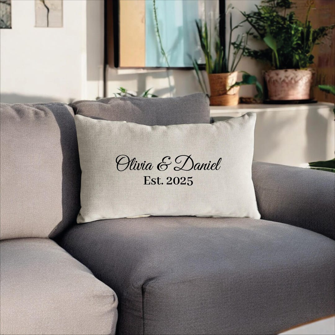 Christmas Gift, Custom Couple Pillow Cover, Personalized Pillow ...