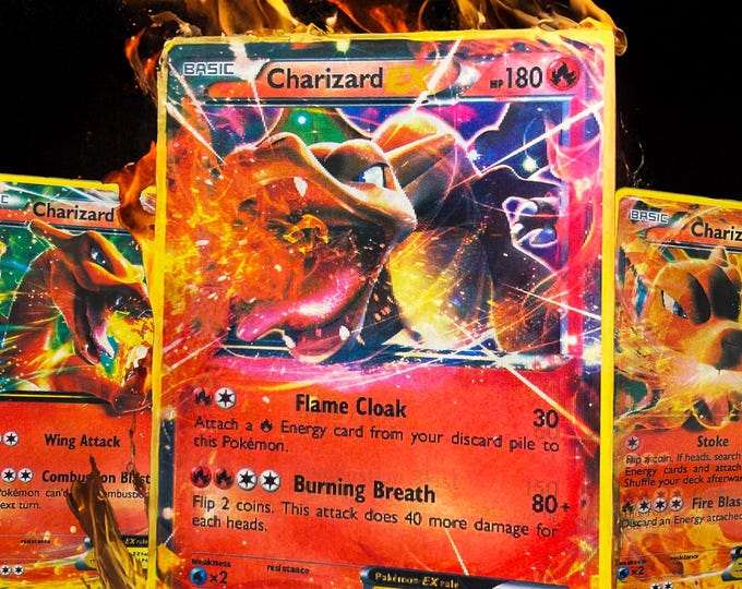 Charizard 3D Pokémon Card Lenticular Sticker: Rare Editions - Etsy