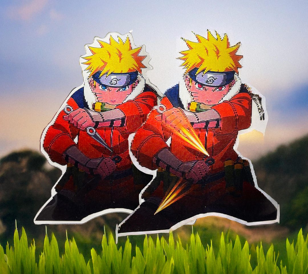 Naruto 3D Lenticular Sticker – Fiery Kunai in Motion - Etsy