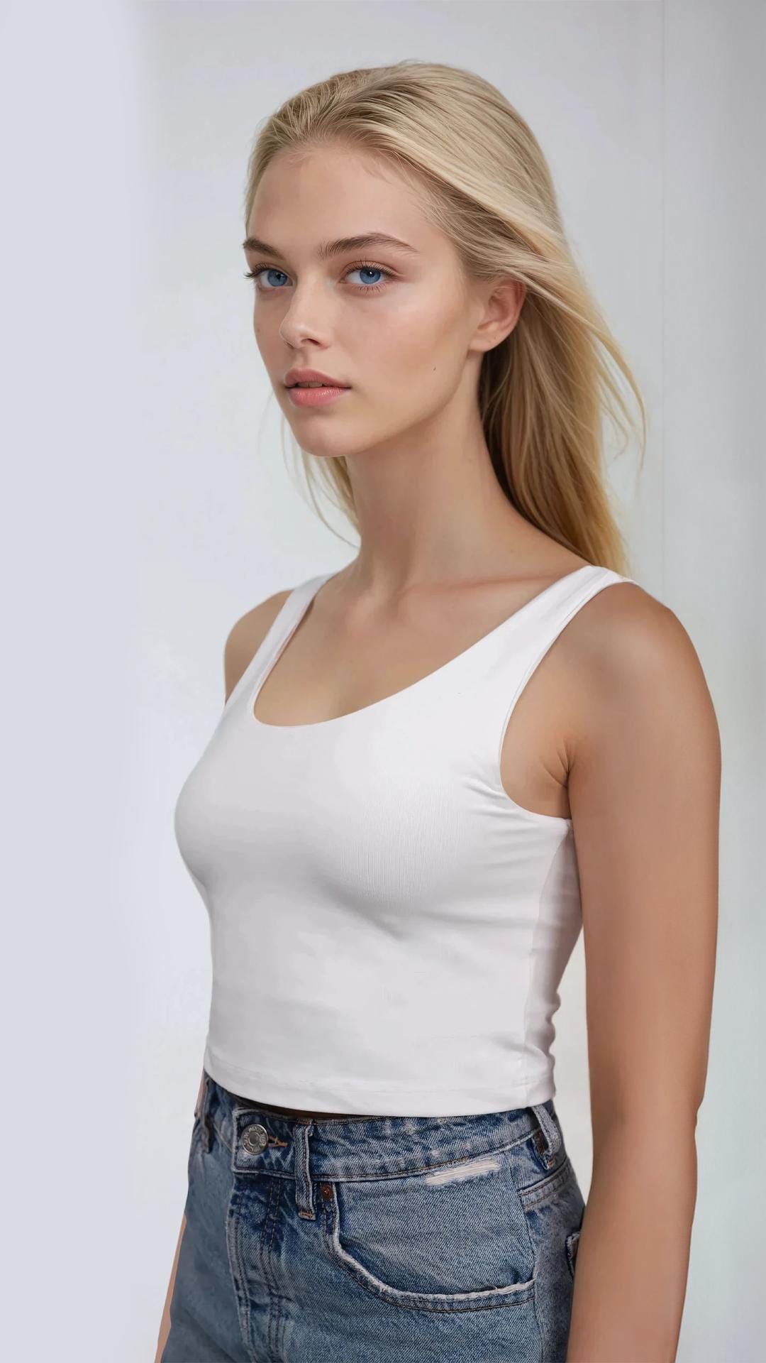 Black Strappy Crop Top – Soft Stretchy Polyamide, Minimalist Chic ...