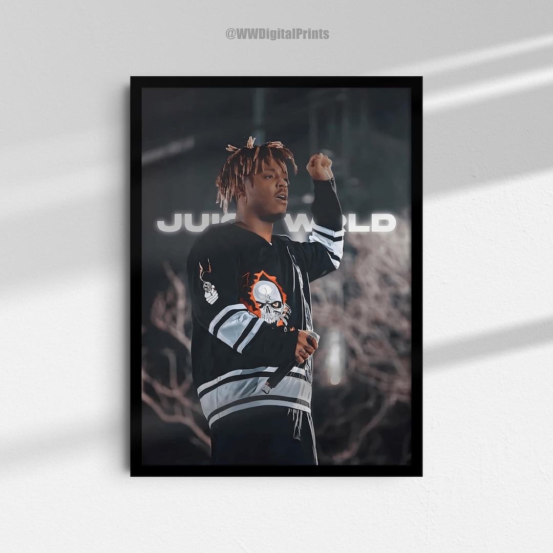 Juice Wrld Poster Juice Wrld Wall Art Rap Artist Poster Rap Music Print ...