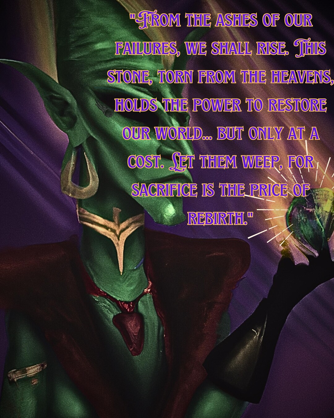 Dark Alien Emperor Art Print – Ominous Sci-fi Fantasy Wall Decor ...