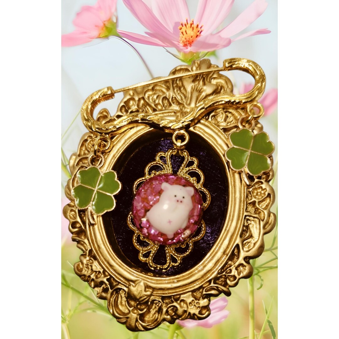 Pink Lucky Pig Piggy Get Well Soon Good Luck Success Encouragement ...