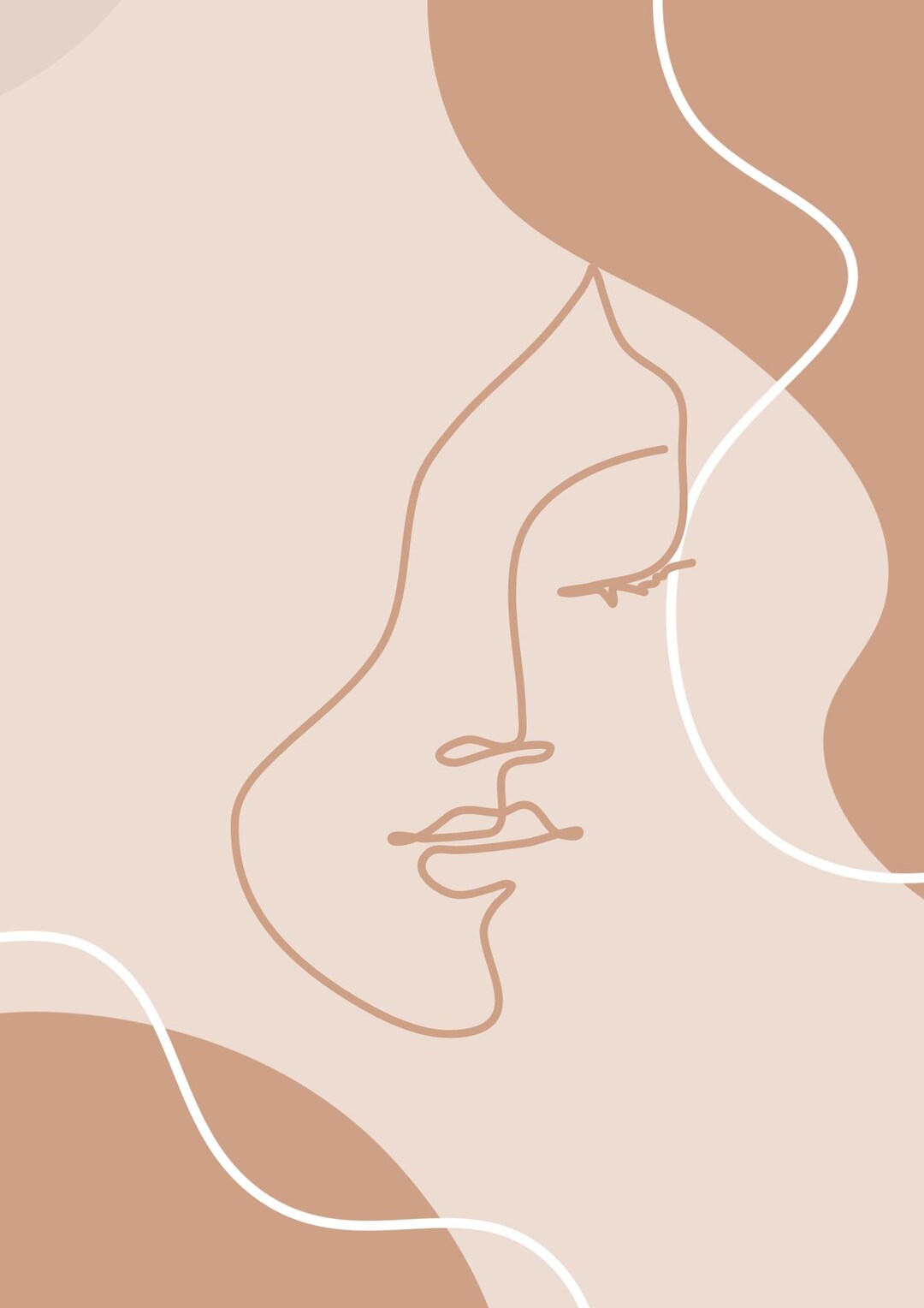 Minimalist Face Outline Print Set – Simple Line Art Posters - Etsy