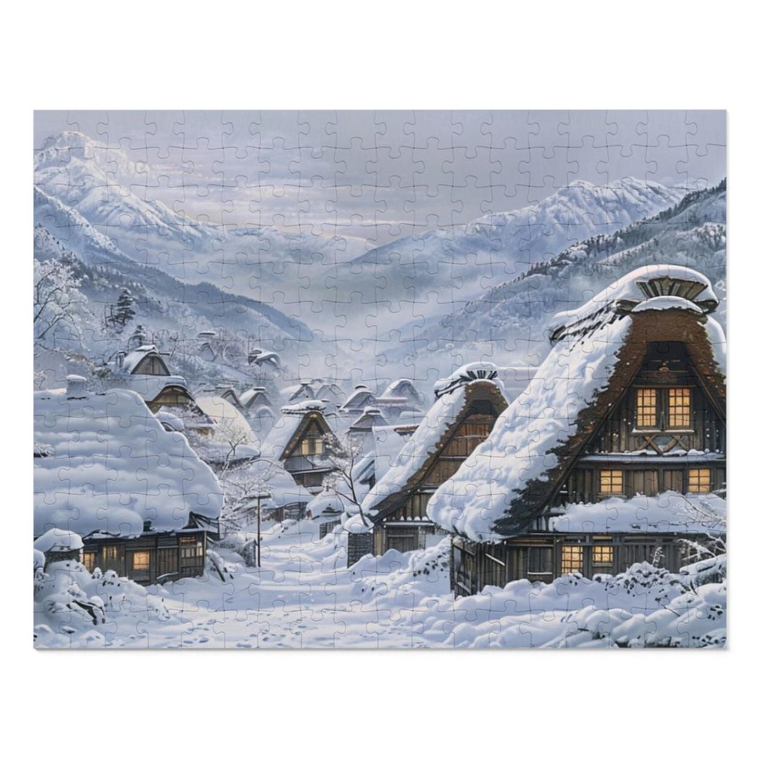 Jigsaw Puzzle, Traditional Thatched-roof Houses in Shirakawa-go, Gifu ...
