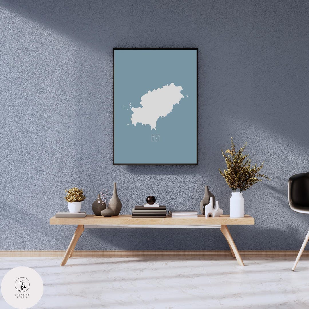 Ibiza Map Print - A1, A2, A3 and A4 Sizes Available - Etsy