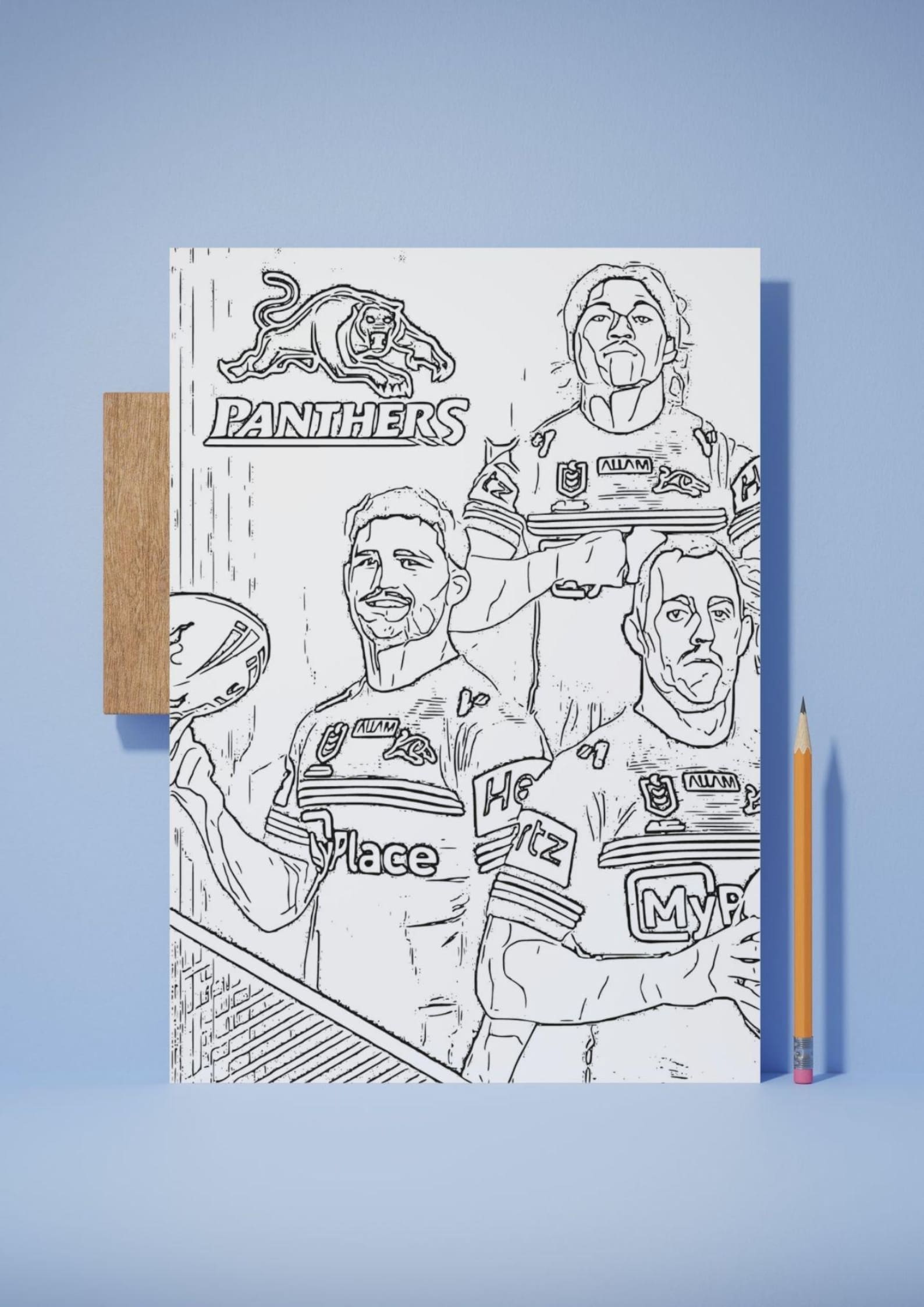 NRL Rugby League Colouring Pages // Kids Colouring in Activity ...