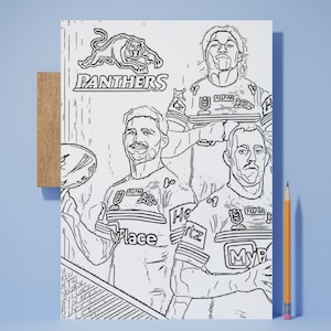 NRL Rugby League Colouring Pages // Kids Colouring in Activity ...