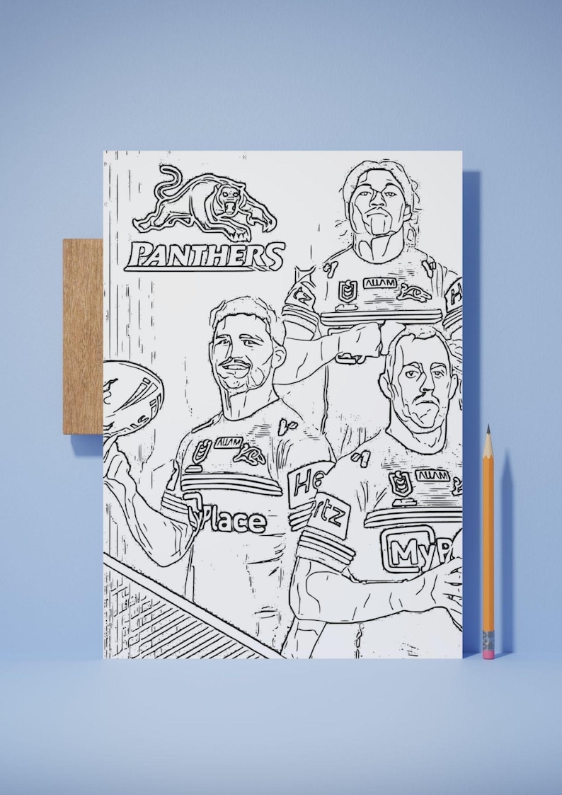 NRL Rugby League Colouring Pages // Kids Colouring in Activity ...