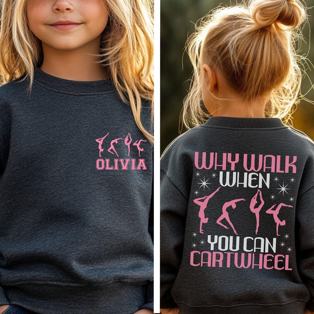 Personalized Gymnastics Sweatshirt or Hoodie – Cartwheel Girl's Gift - Etsy