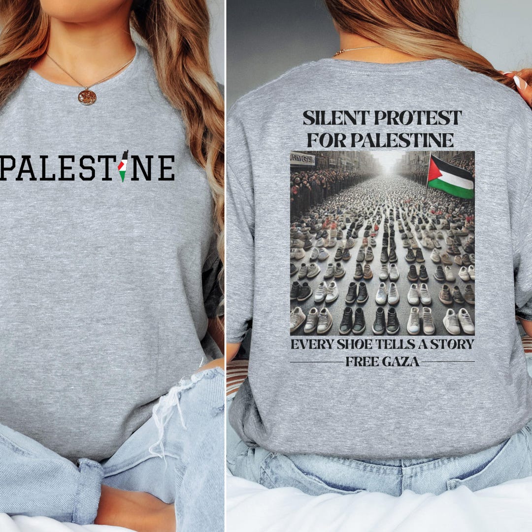 Free Gaza Palestine Front and Back Print Shirt – Stand With Palestine ...