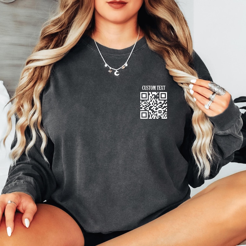Funny QR Code T-shirt: Comfort Colors Unisex Hidden Message Tee - Etsy