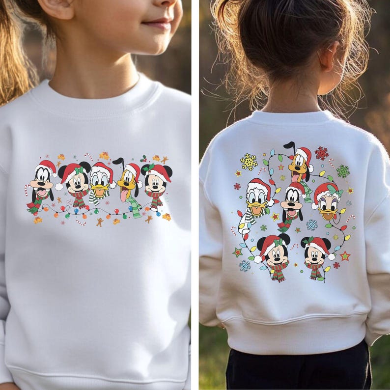 Mickey and Minnie Christmas Sweatshirt, Kids Disney Holiday Shirt - Etsy