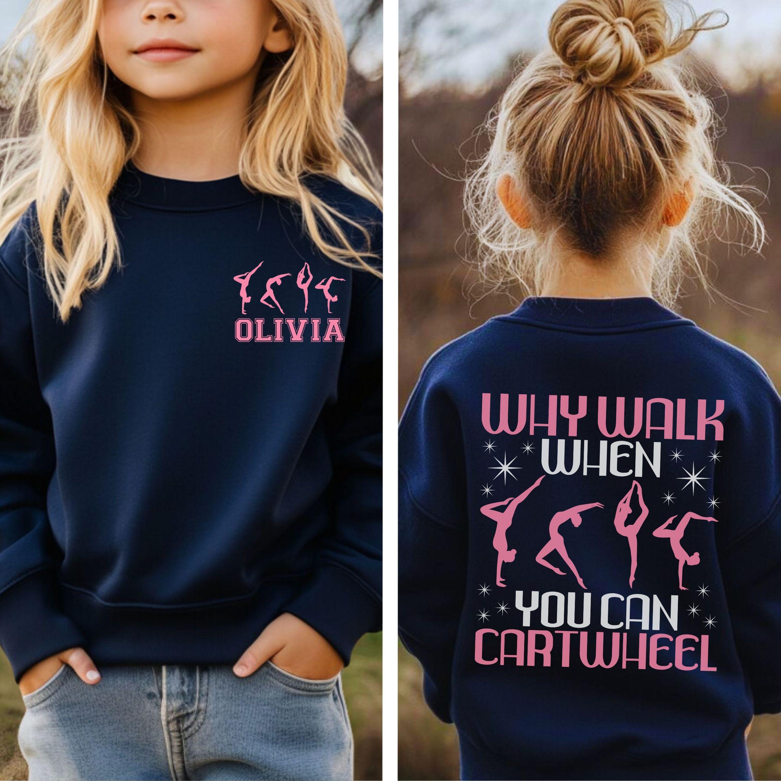 Personalized Gymnastics Sweatshirt or Hoodie – Cartwheel Girl's Gift - Etsy
